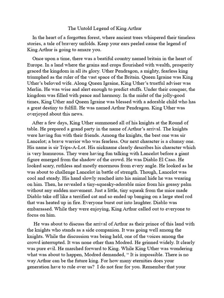 The untold legend of King Arthur | PDF