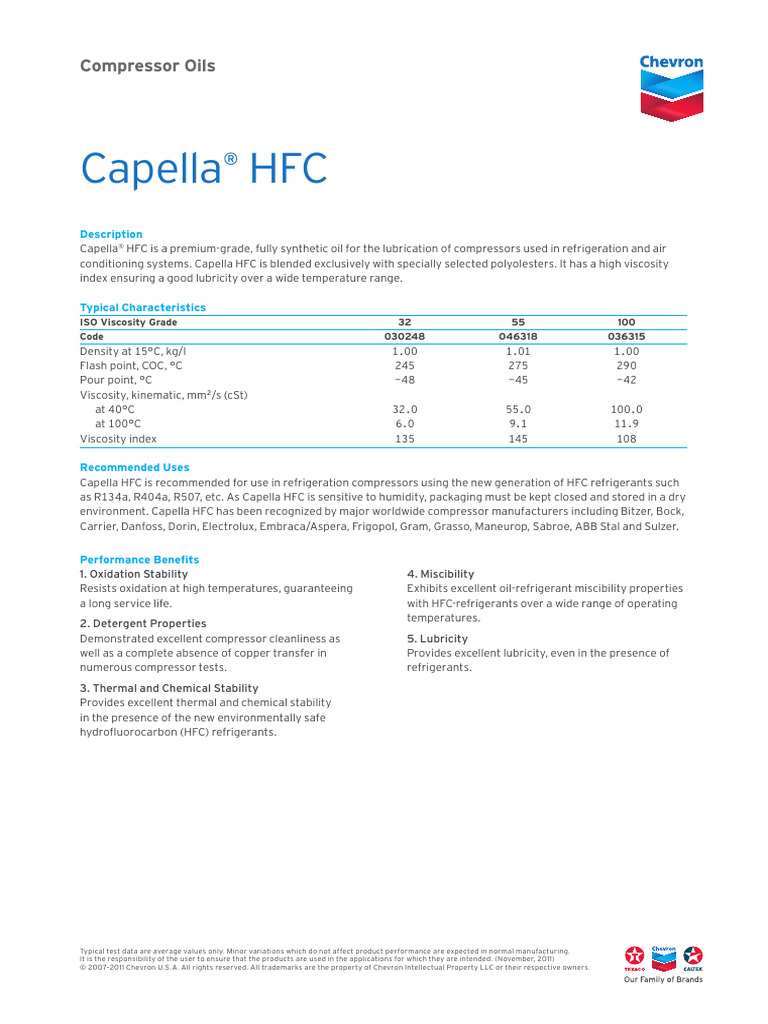 Chevron Capella HFC | PDF