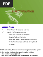 Math 9 q2 Week 1 Module 1 Variations Direct and Inverse Variations For ...