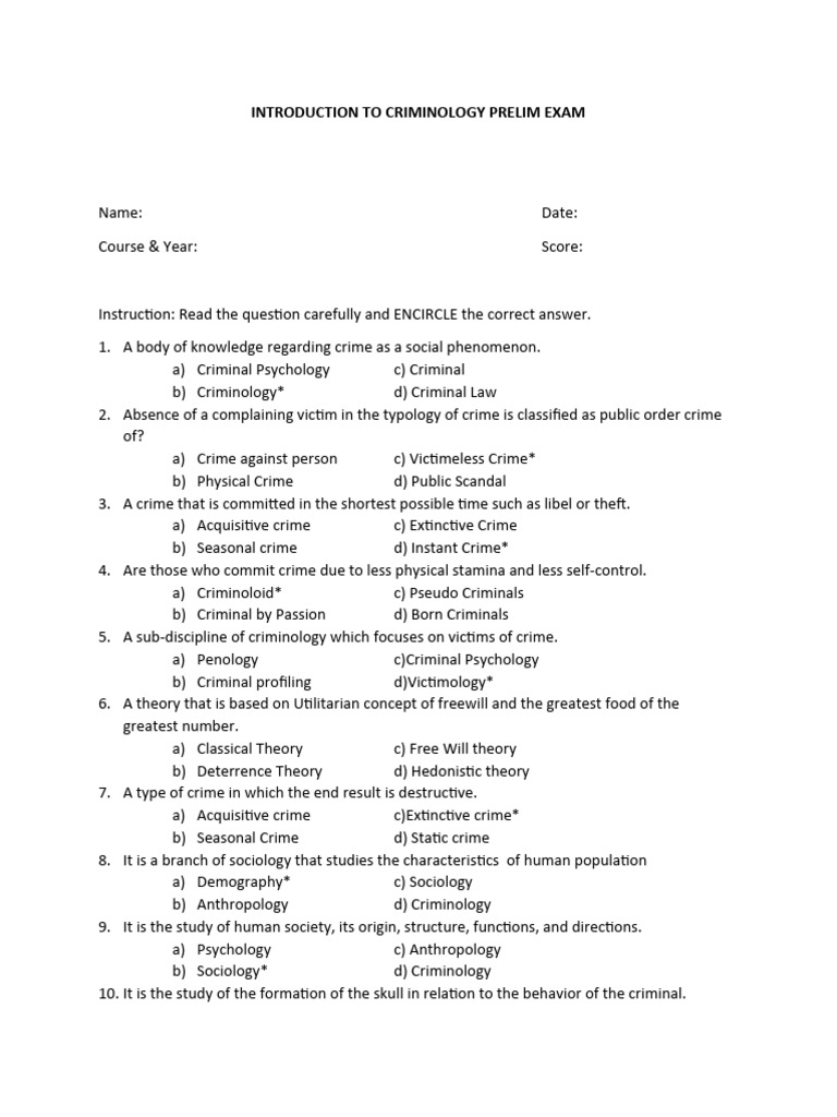 Crim 1 Exam | PDF