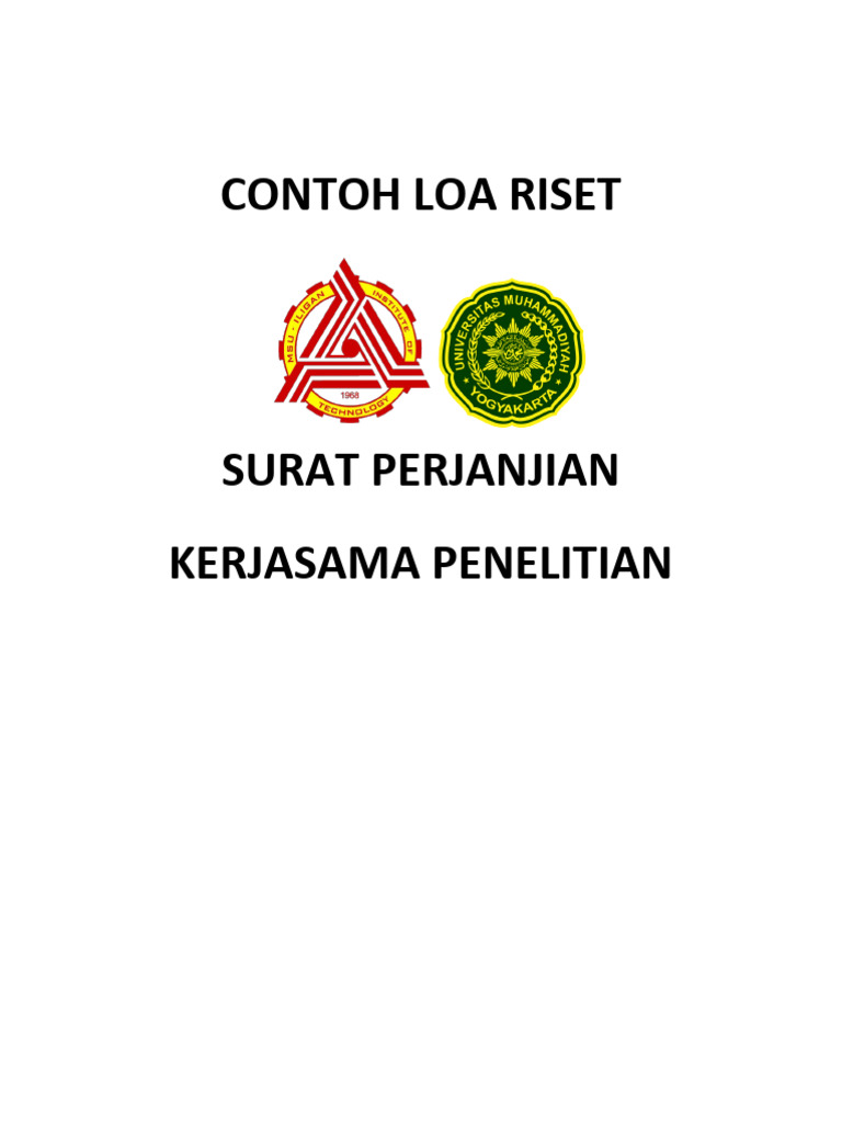 Contoh Surat LoA Penelitian | PDF | Komputer