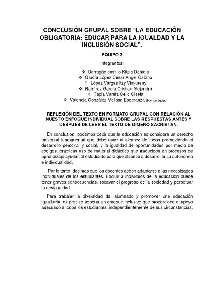 Reflexion Grupal Sobre El Texto de Gimeno Sacristan | PDF | Crecimiento ... Reflexion Grupal Sobre El Texto de Gimeno Sacristan | PDF | Crecimiento ...