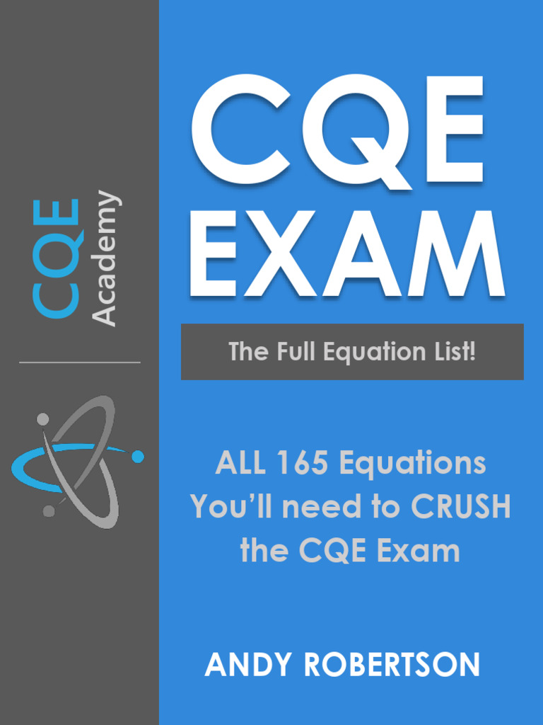 CQE Exam Equation Overview | PDF