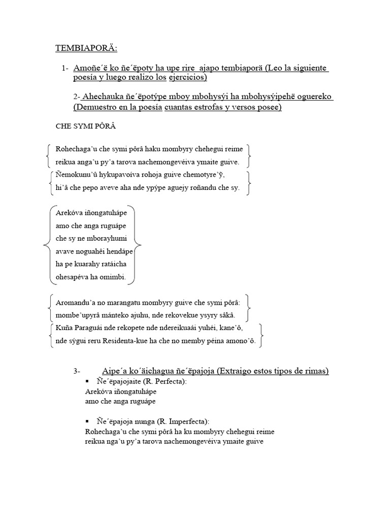 Che Symi Pora Guarani | PDF