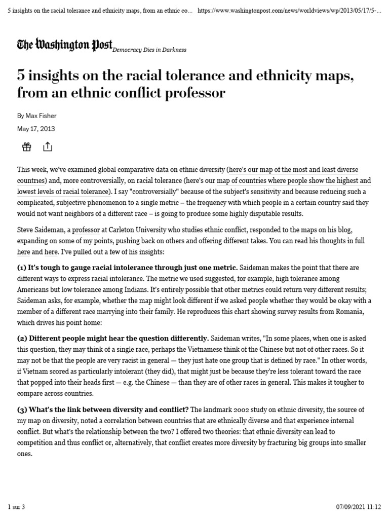 5 Insights On The Racial Tolerance and Ethnicity Maps, From An Ethnic ...
