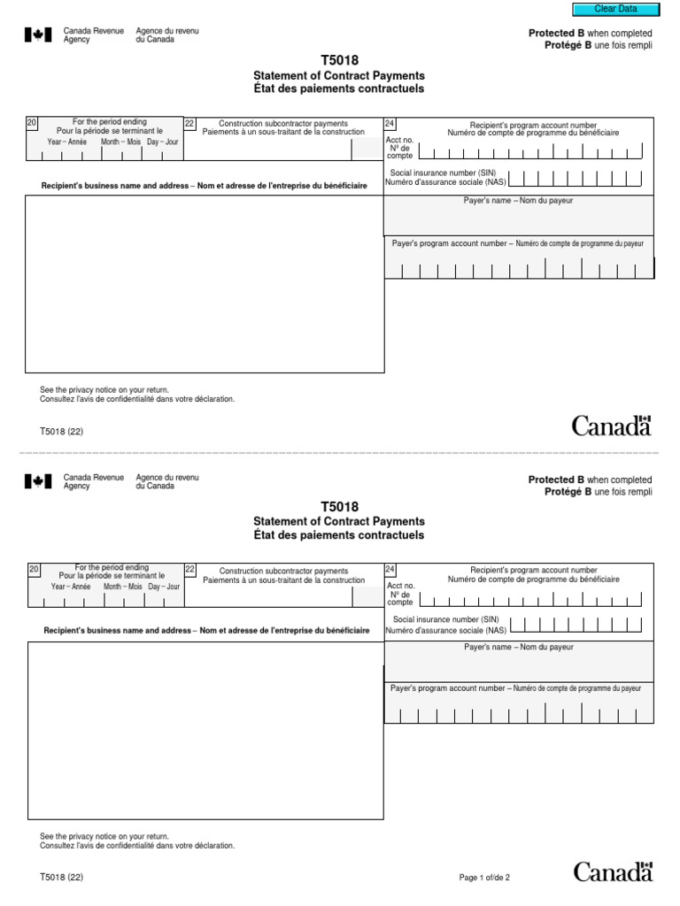 t5018 Fill 22e | PDF