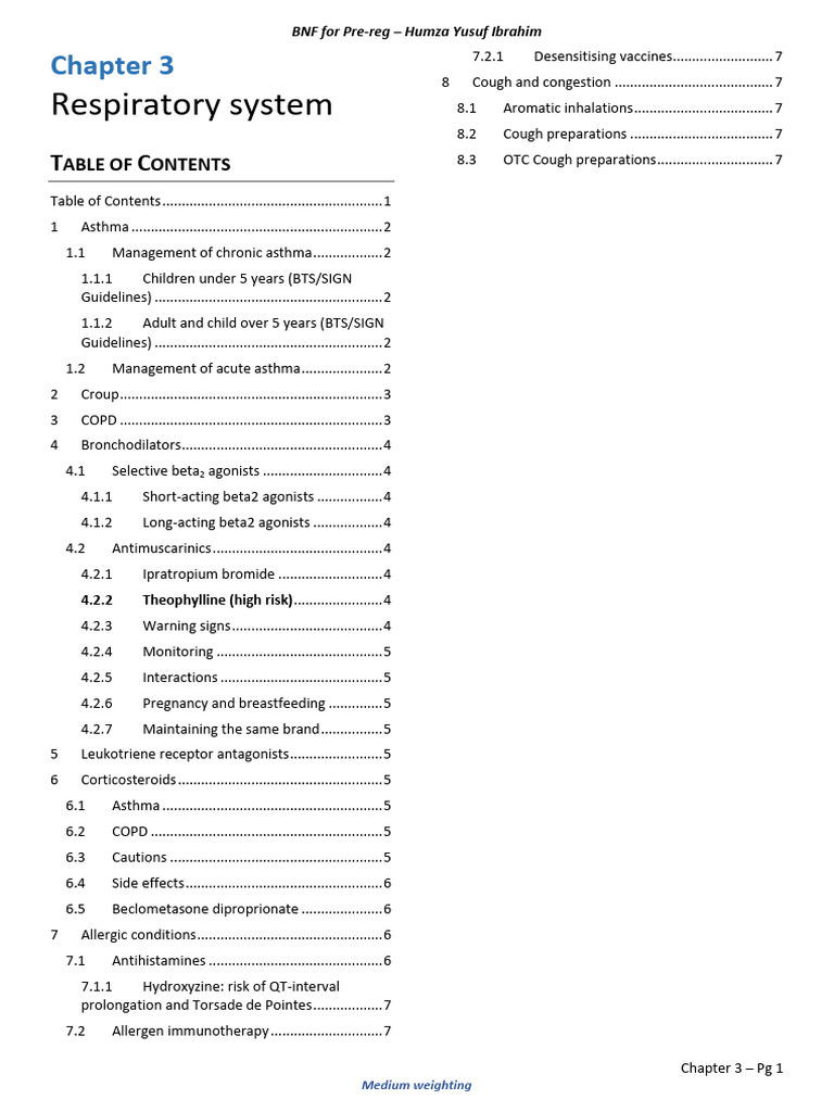 Emailing Chapter 3 - Respiratory | PDF