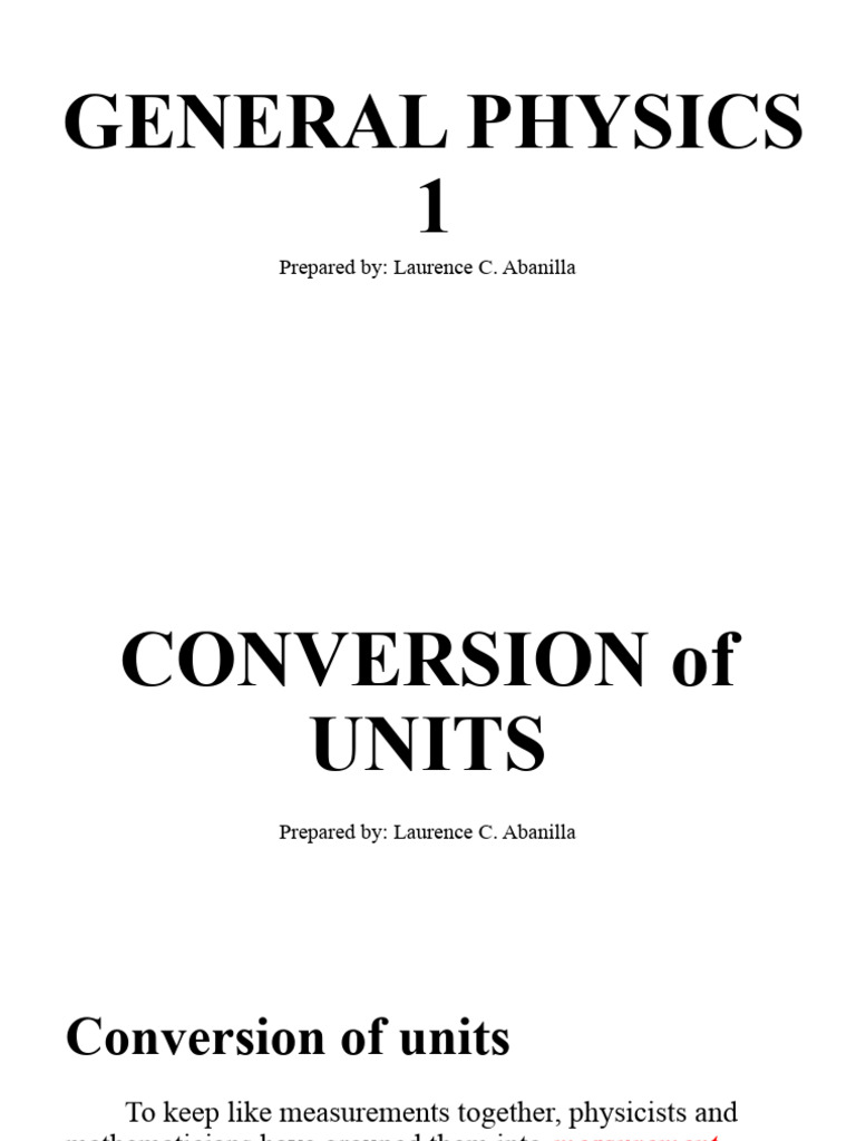 General Physics 1 | PDF