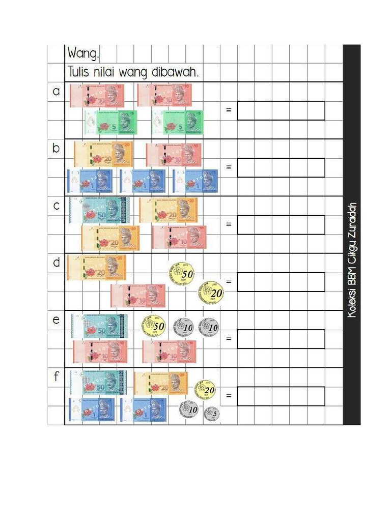 Latihan Wang Tahun 2 | PDF