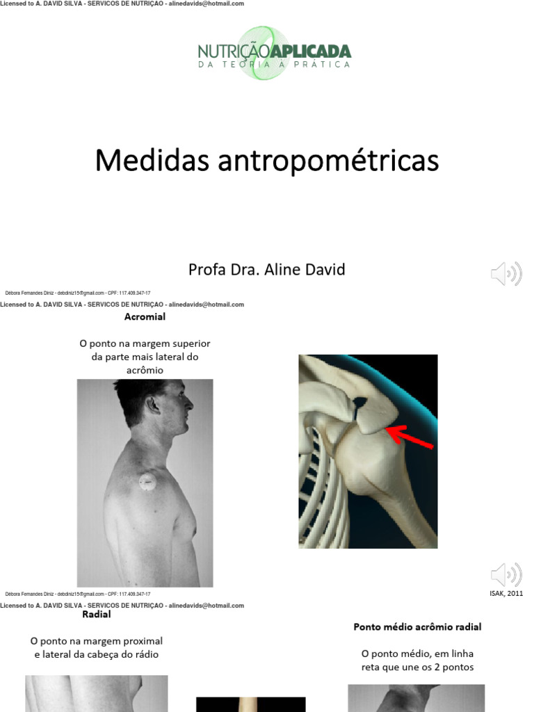 05 - Antropometria | PDF | Sistema Locomotor | Anatomia humana