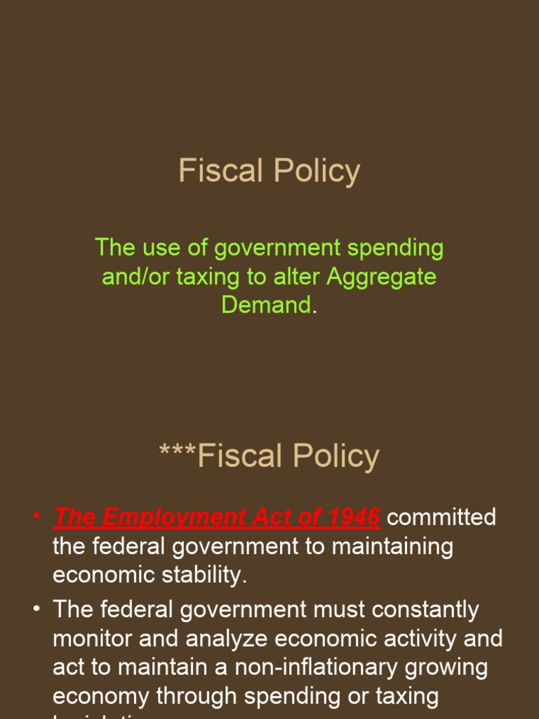Fiscal Policy | PDF | Fiscal Policy | Government Spending