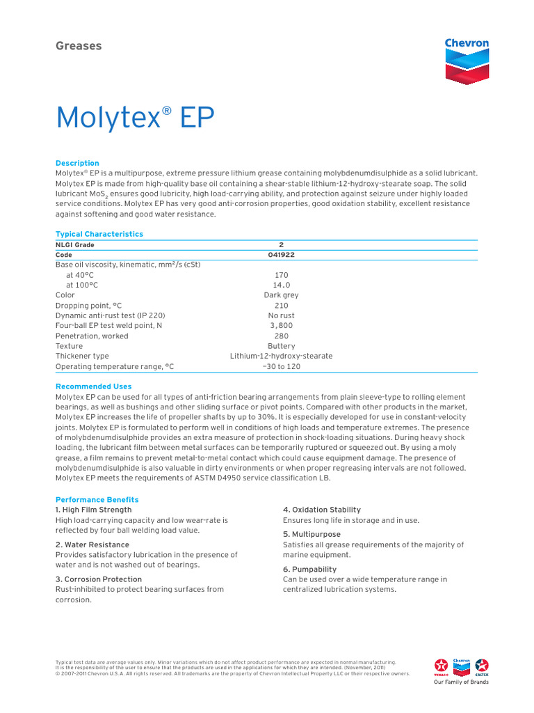 Chevron Molytex EP | PDF
