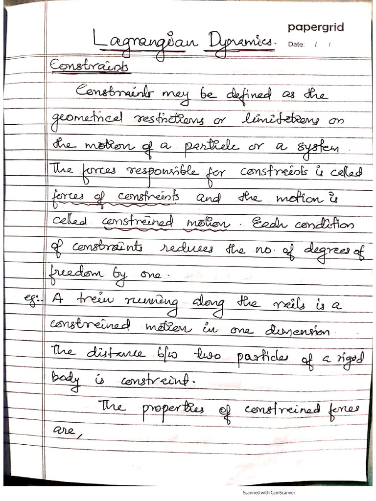 Lagrangian Dynamics | PDF