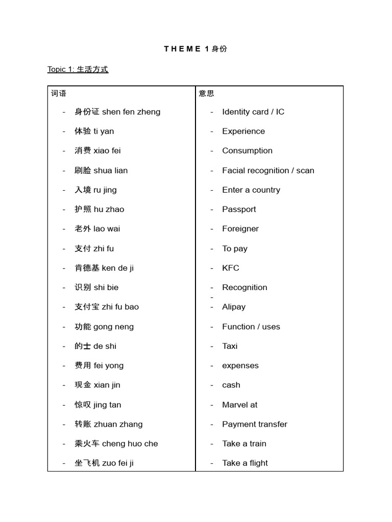 chinese oral notes | PDF