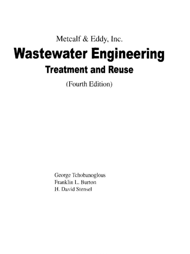 Wastewater Engineering Overview | PDF