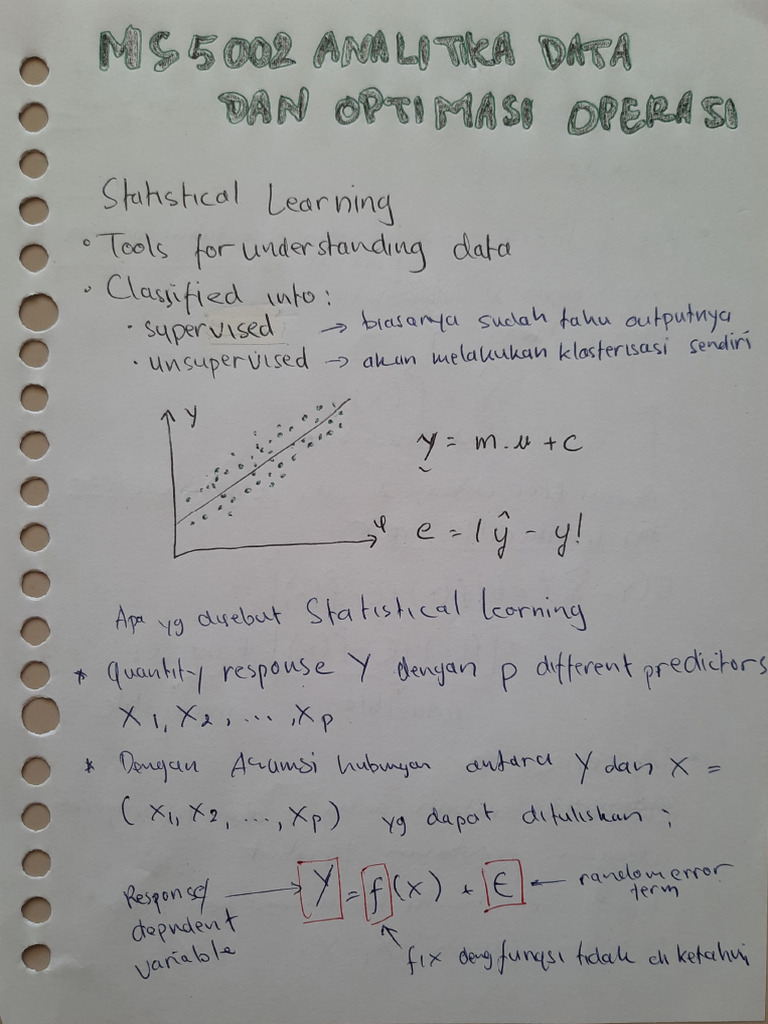 Resume MS5002 Analitika Data Dan Optimasi Operasi | PDF