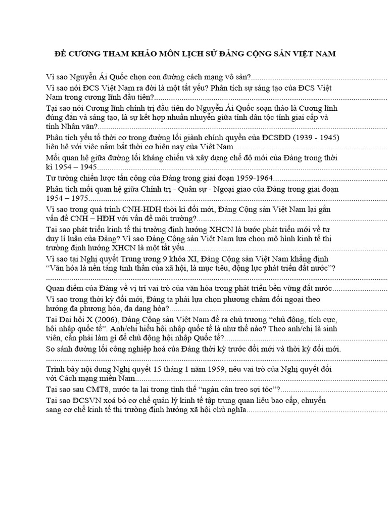 ĐỀ CƯƠNG LSD | PDF