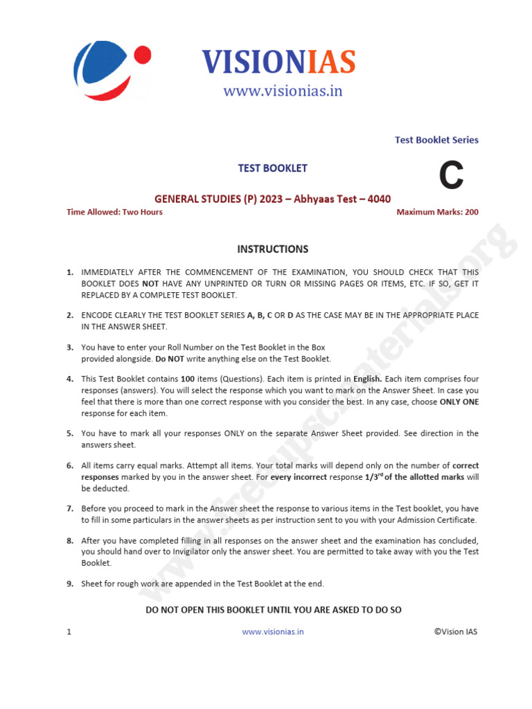 Vision CSP23ET2Q Abhyas | PDF