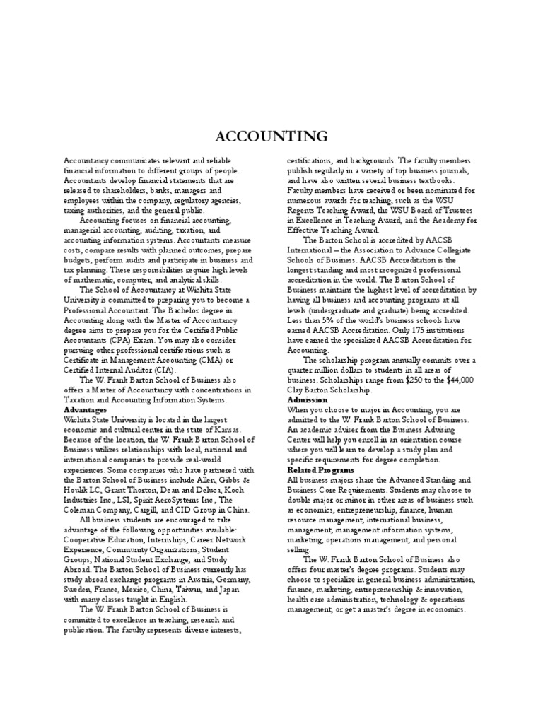 BAAccounting | PDF | Accounting | Academic Degree