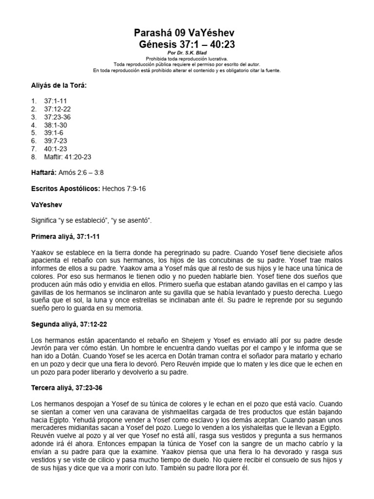 Parashá 09 VaYéshev | PDF