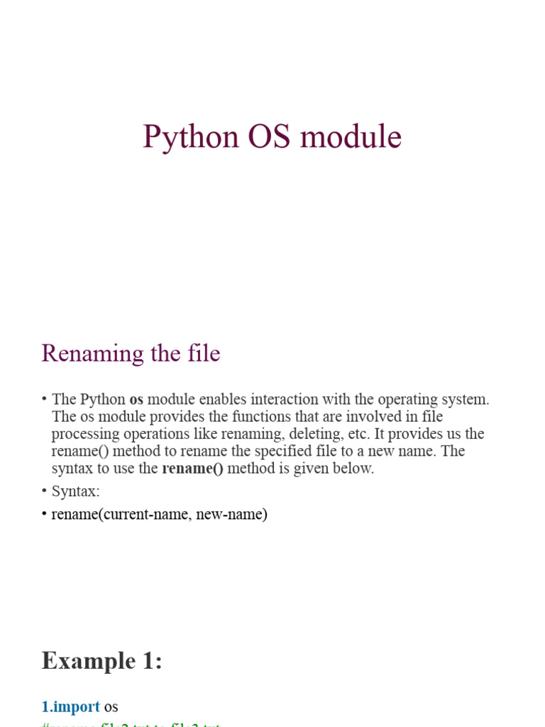 15.python OS Module | PDF | Filename | Computer File
