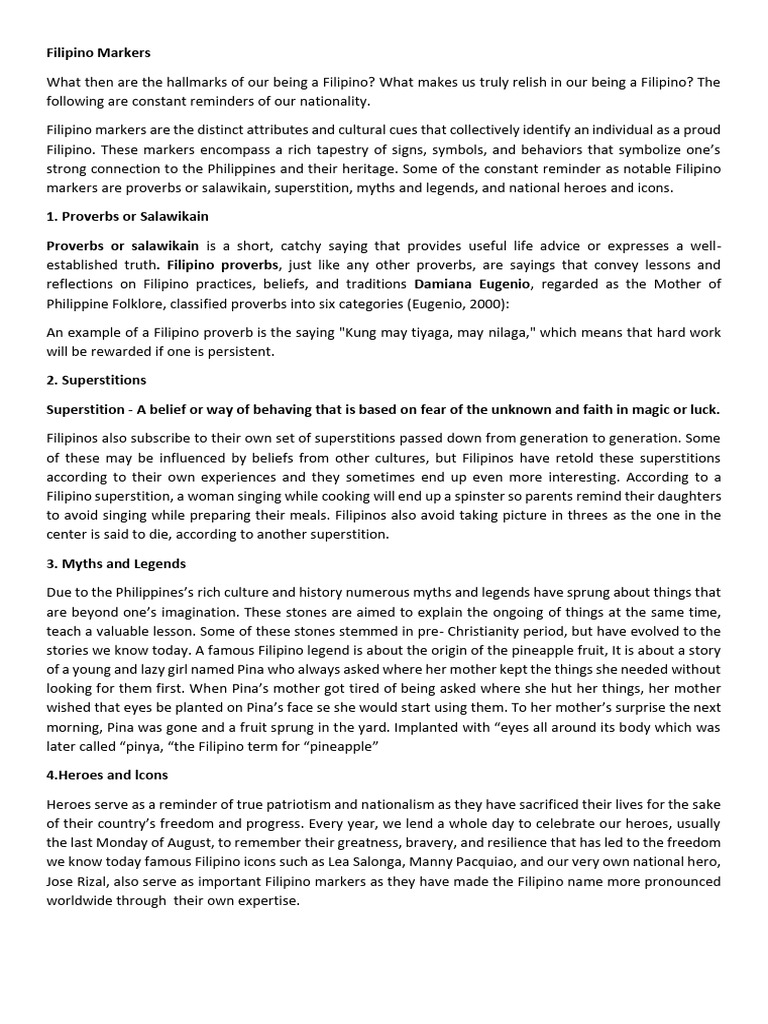 Filipino Markers Edited | PDF