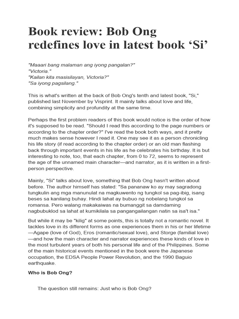 SAMPLE Book Review.bob.Ong | PDF
