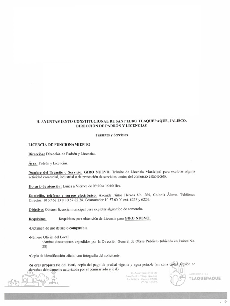 Ejemplo de Licencia Municipal | PDF