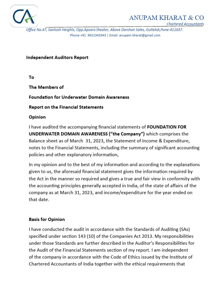 Audit Report 2023 | PDF Audit Report 2023 | PDF