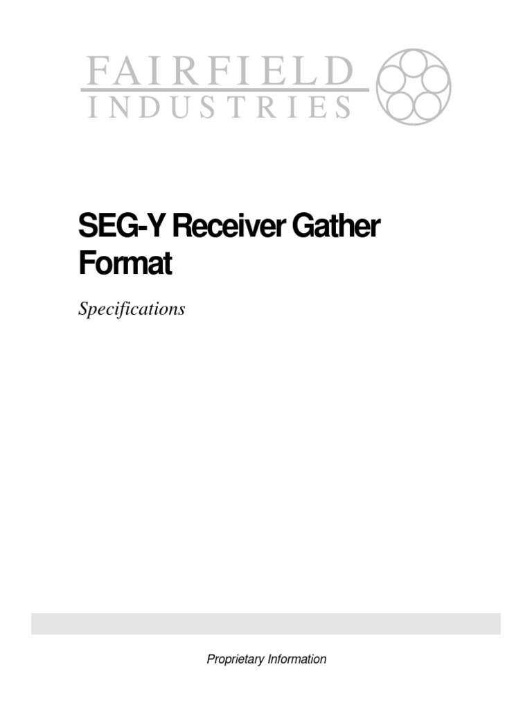 Seg-Y 1.0 | PDF