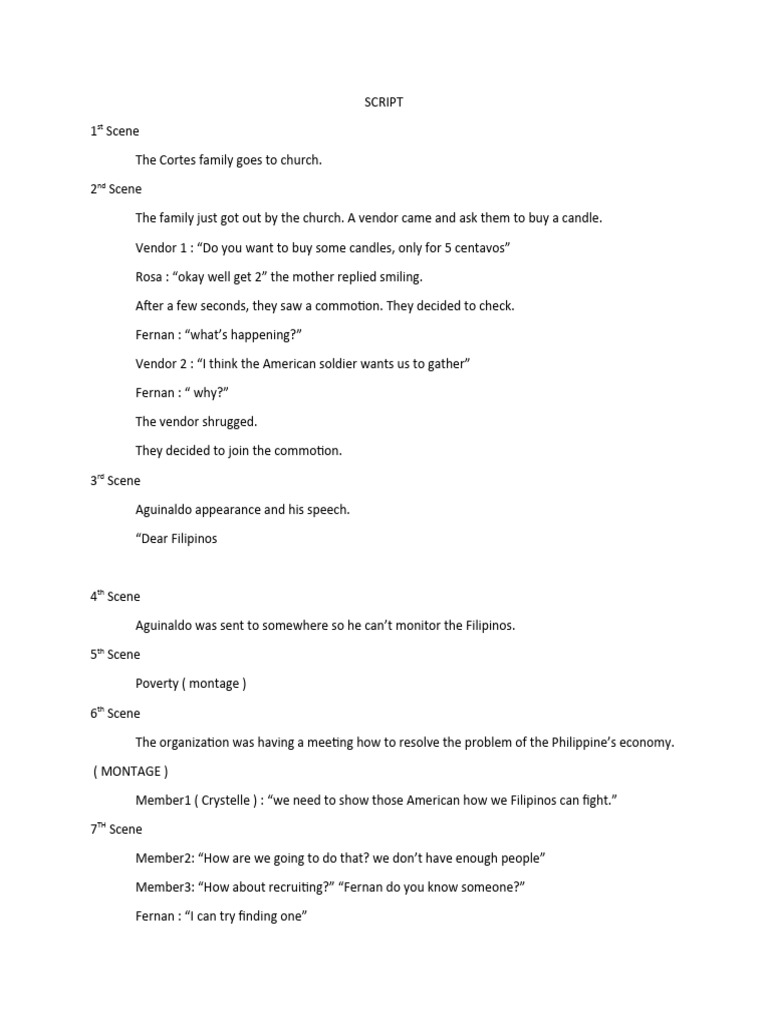 SCRIPT Group 2 FINAL | PDF