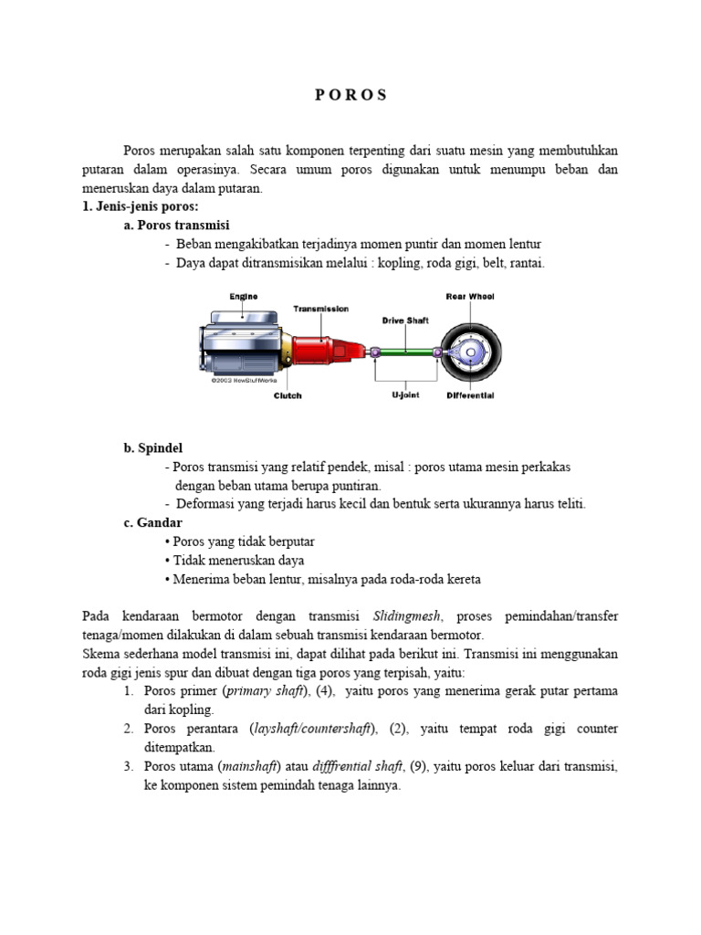 Poros: 1. Jenis-Jenis Poros: A. Poros Transmisi | PDF