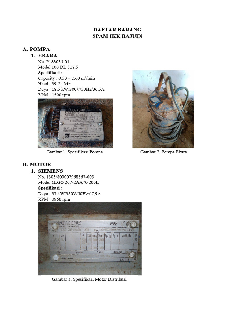 Daftar Barang Spam Ikk Bajuin | PDF