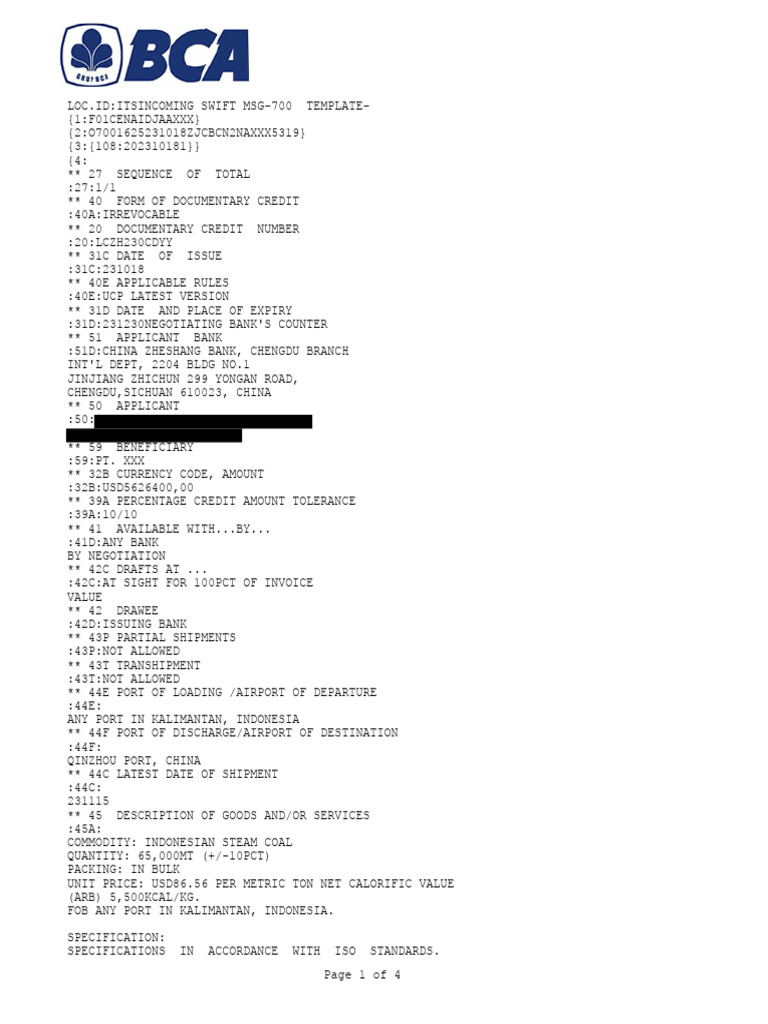 Draft LC China | PDF