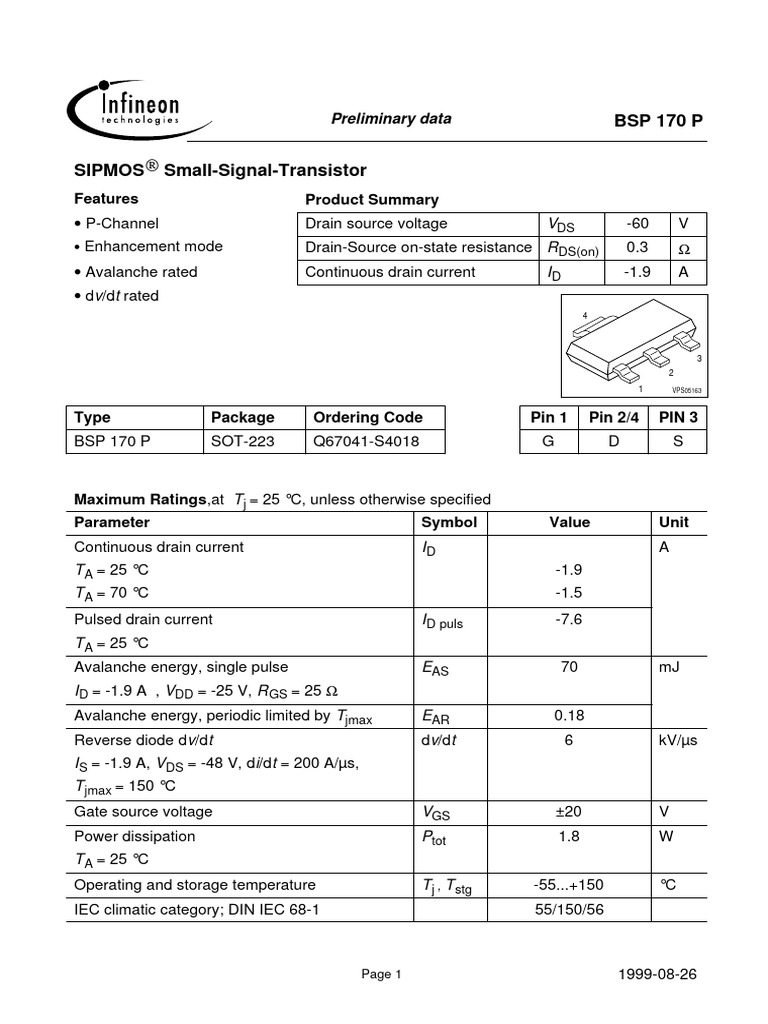 BSP 170 P | PDF