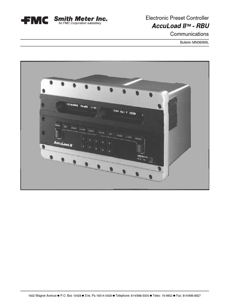 Accuload Ii - Rbu: Electronic Preset Controller | PDF