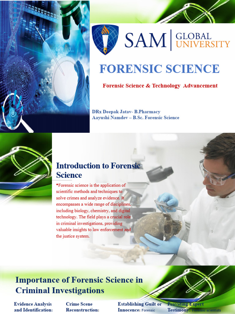 Forensic Science and Technology Advancement - DRX Deepak Jatav ...