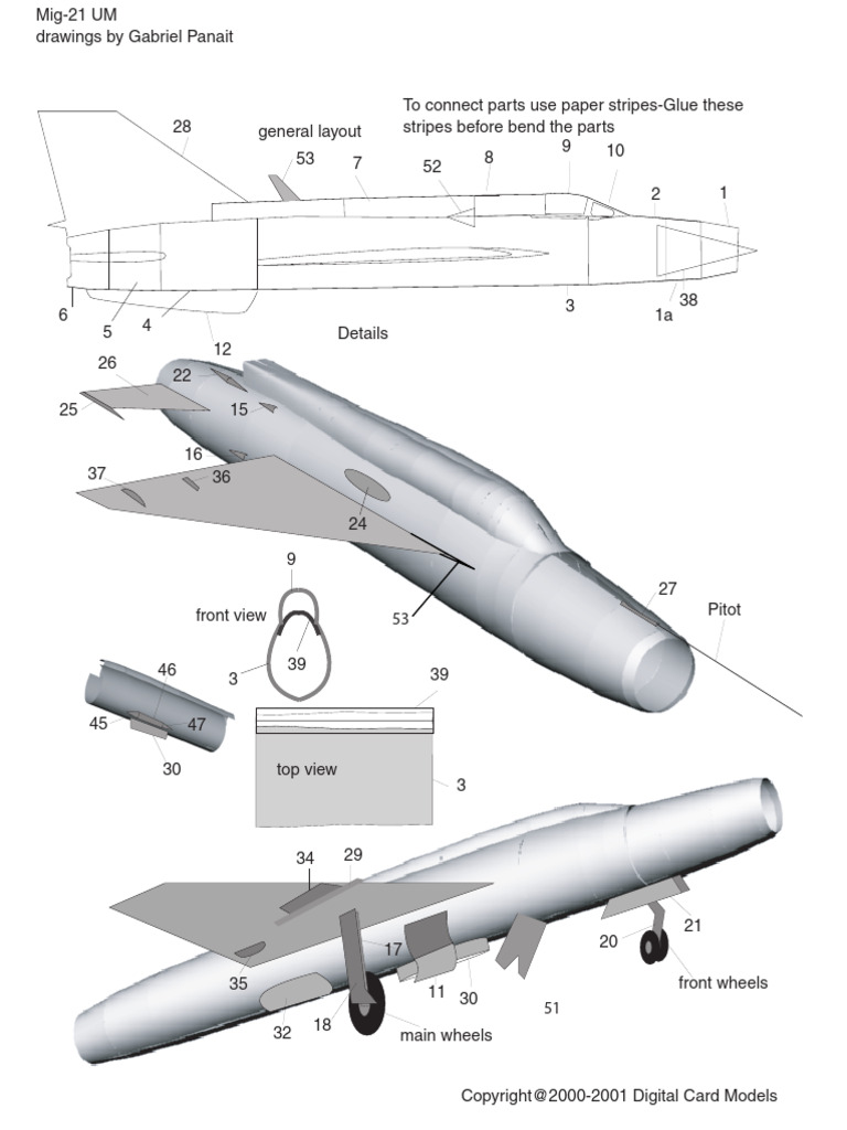Digital Card Models MIG-21-UM Hungarian Air Force | PDF