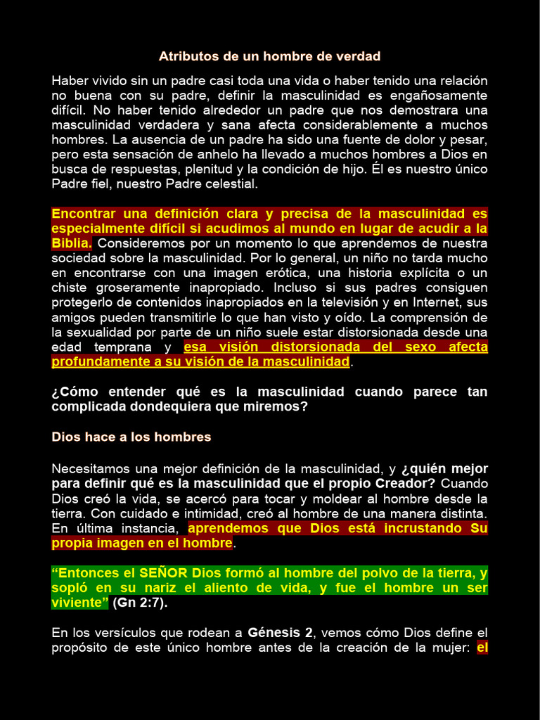 Atributos de Un Hombre de Verdad | PDF