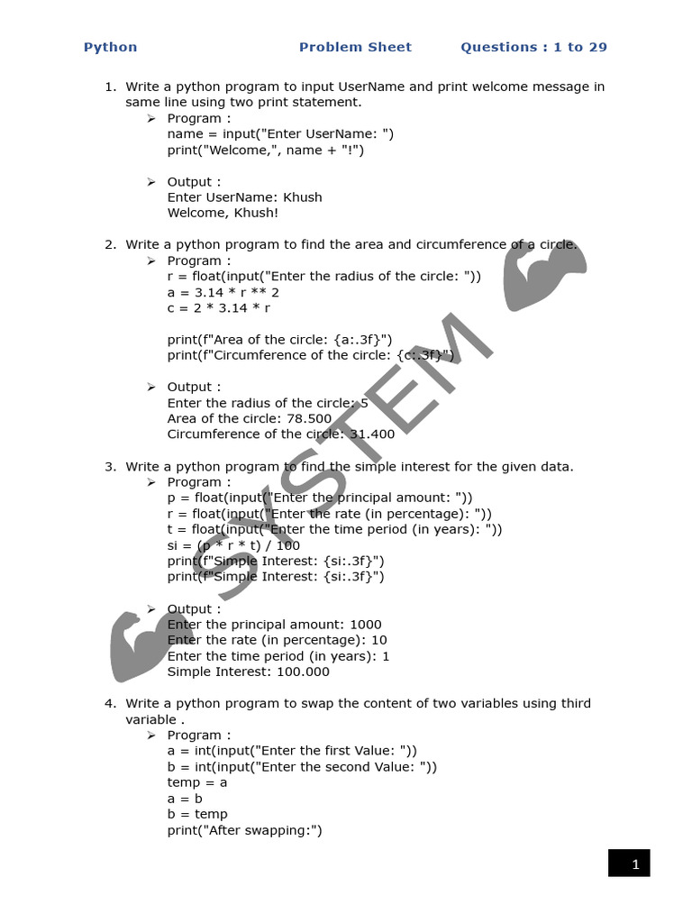 Python PB 1 System | PDF