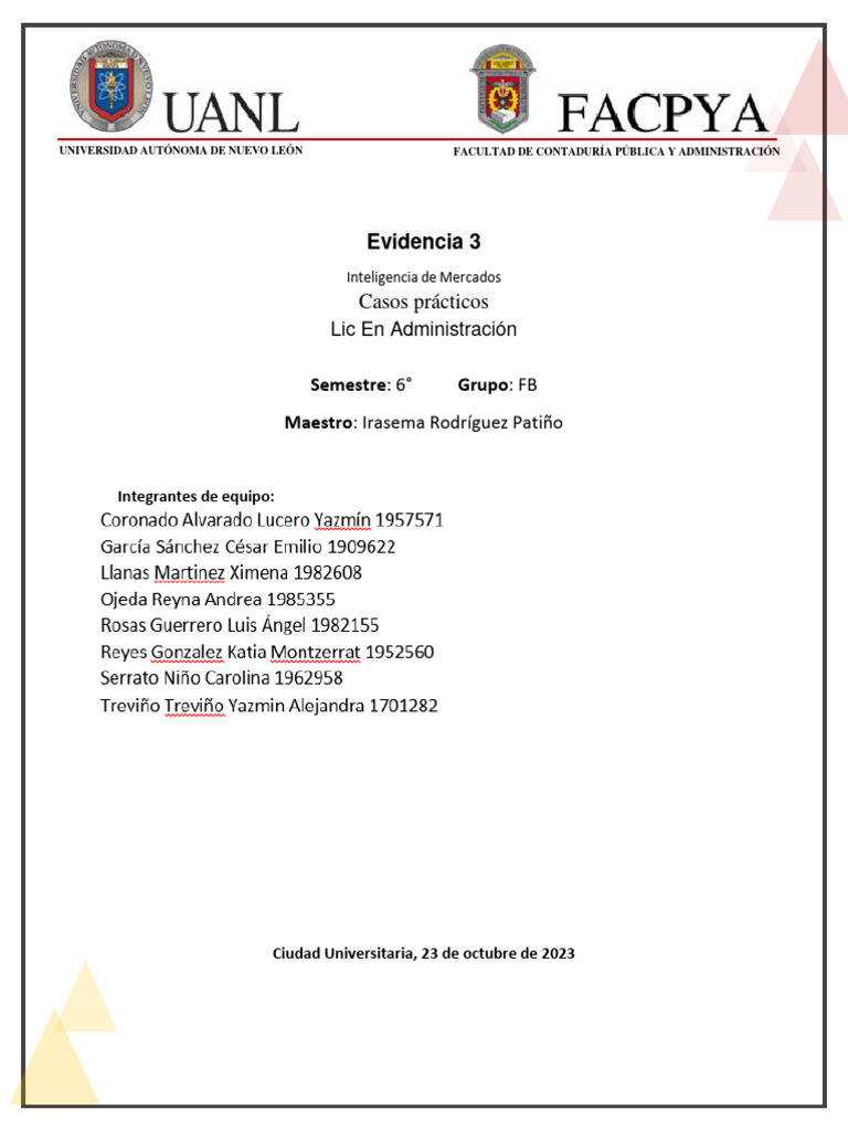 Evidencia 3 Caso Practico Eq2. | PDF