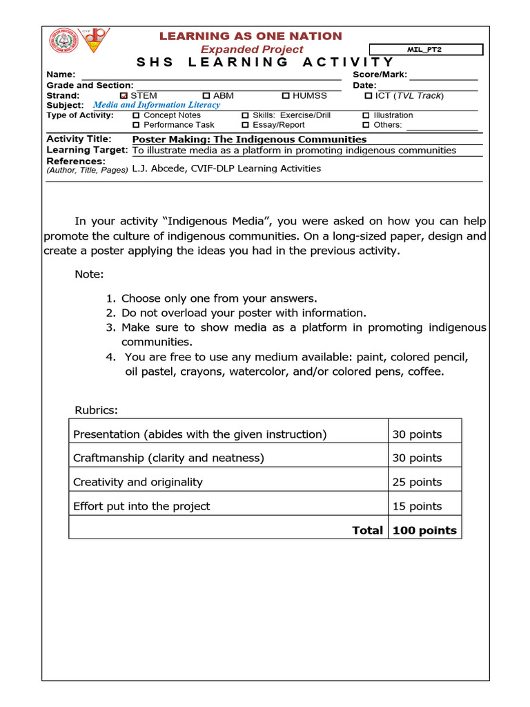 MIL PT2 Poster Making - The Indigenous Communities | PDF