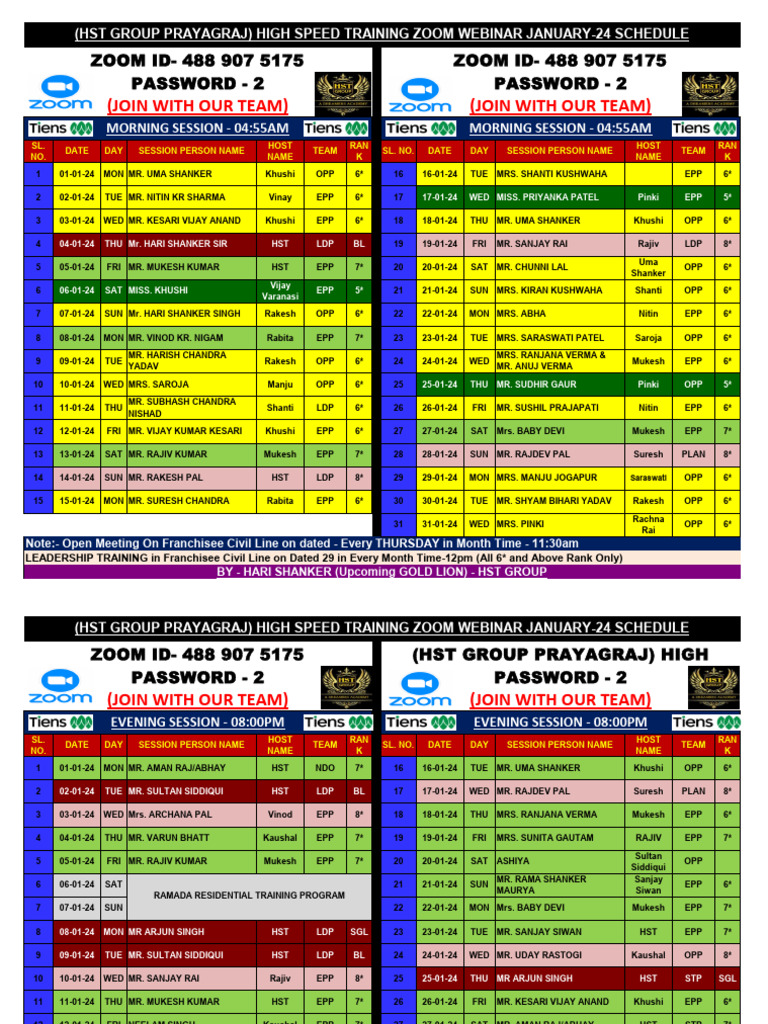 HST - New Session-Jan - 2024 | PDF