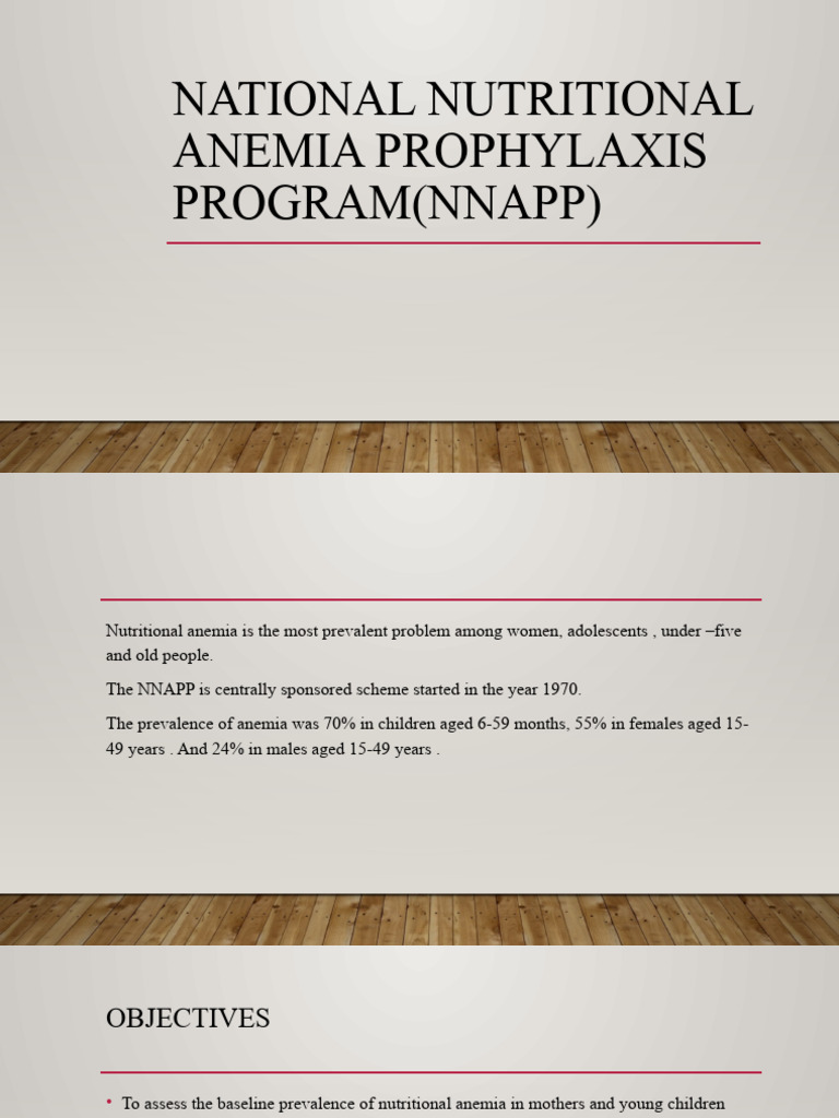 National Nutritional Anemia Prophylaxis Program | PDF