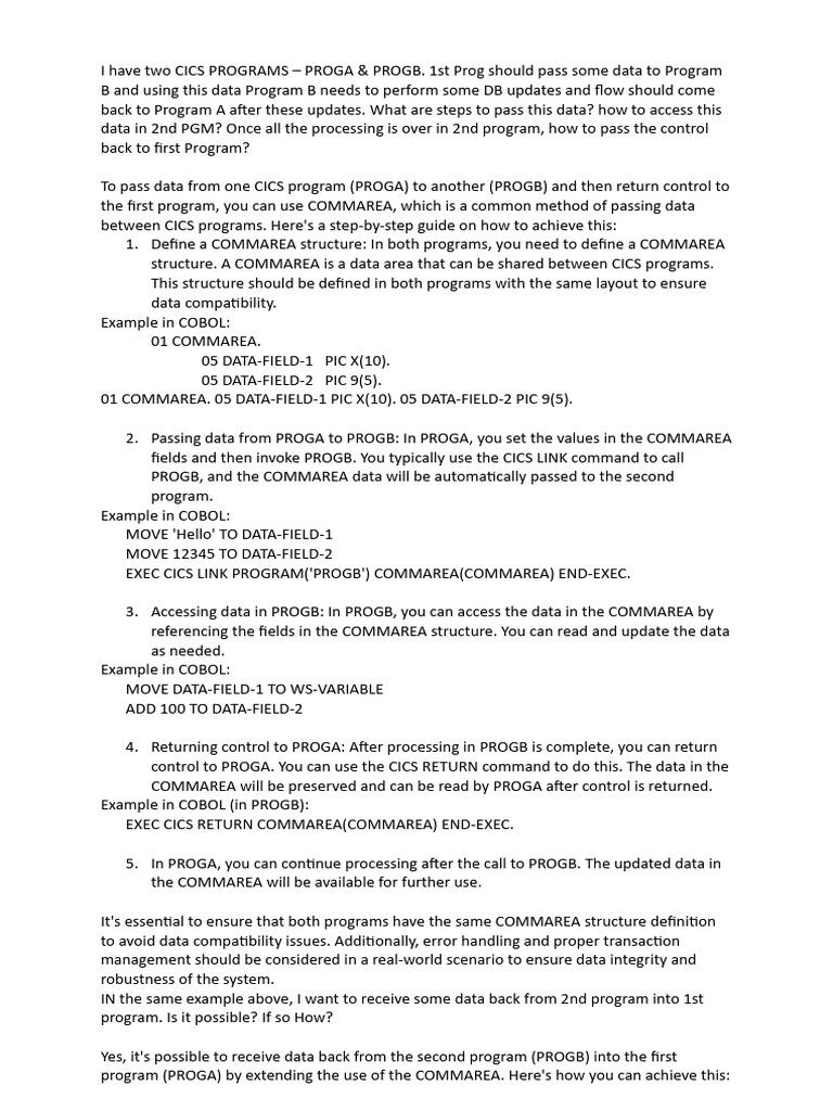 Interview CICS | PDF