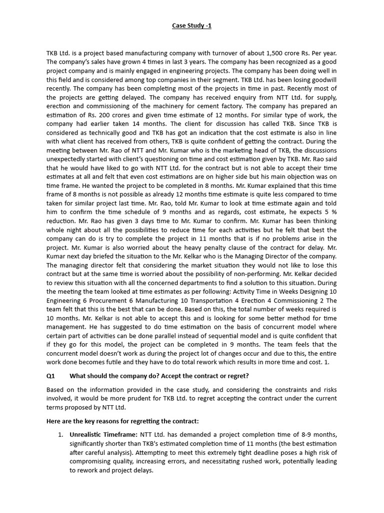 Solution Assignment Project Management | PDF