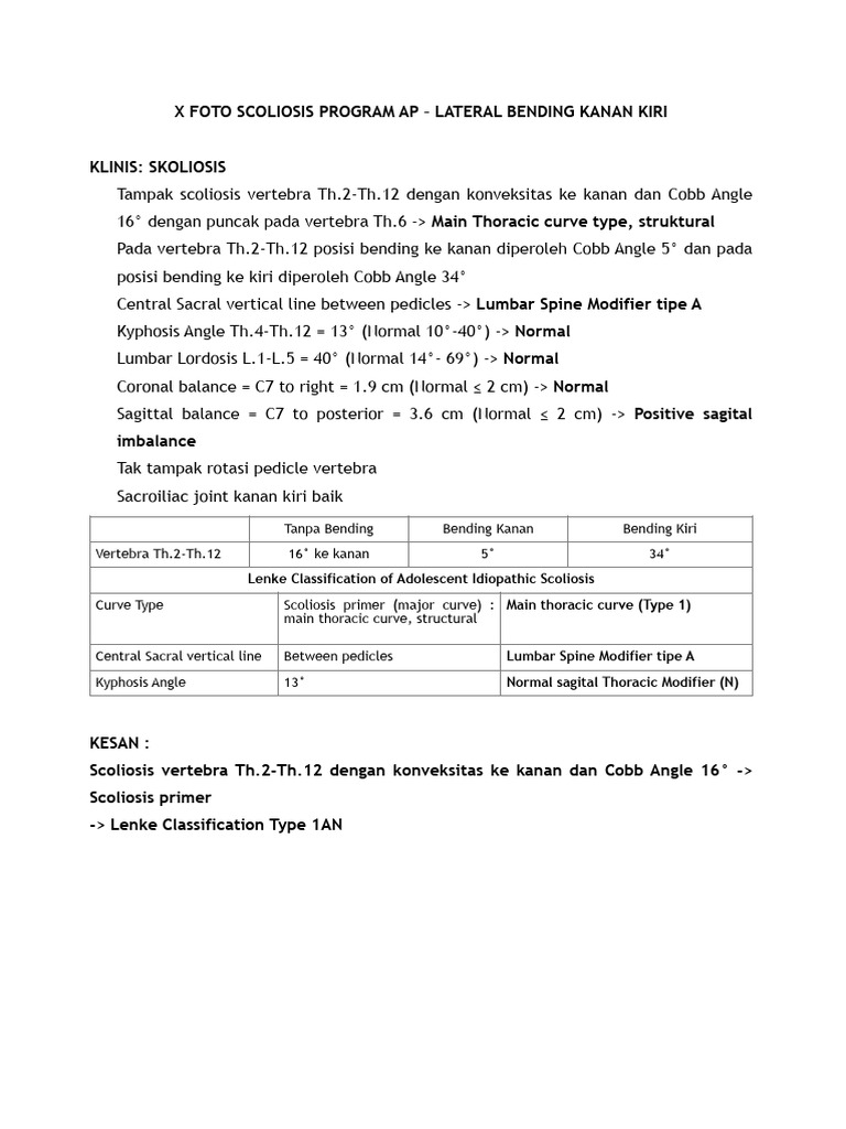 Scoliosis Bending | PDF