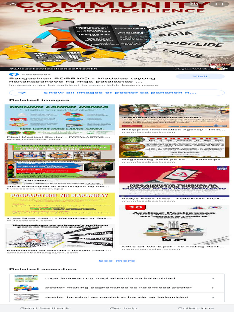 Poster Sa Panahon Ng Kalamidad - Google Search | PDF