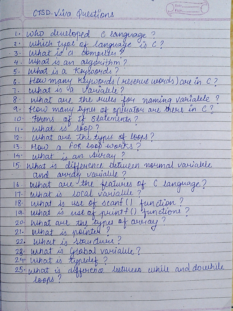 CTSD Viva Questions PIET | PDF