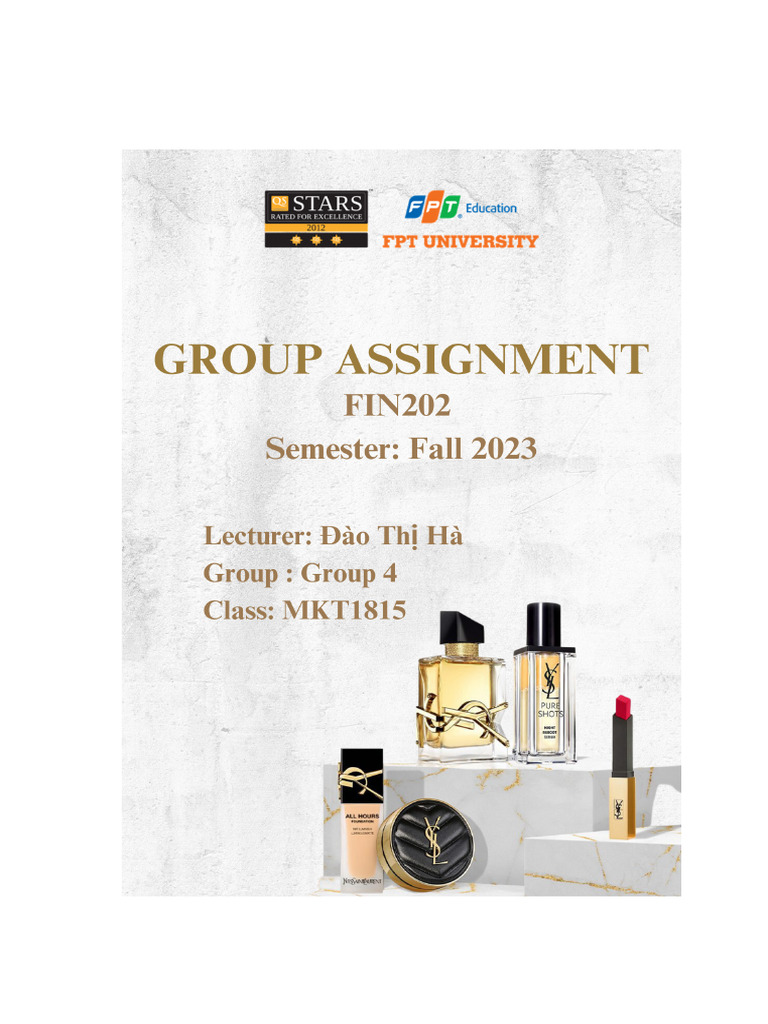 Group 4-FIN 202-YSL | PDF | Business | Finance & Money Management
